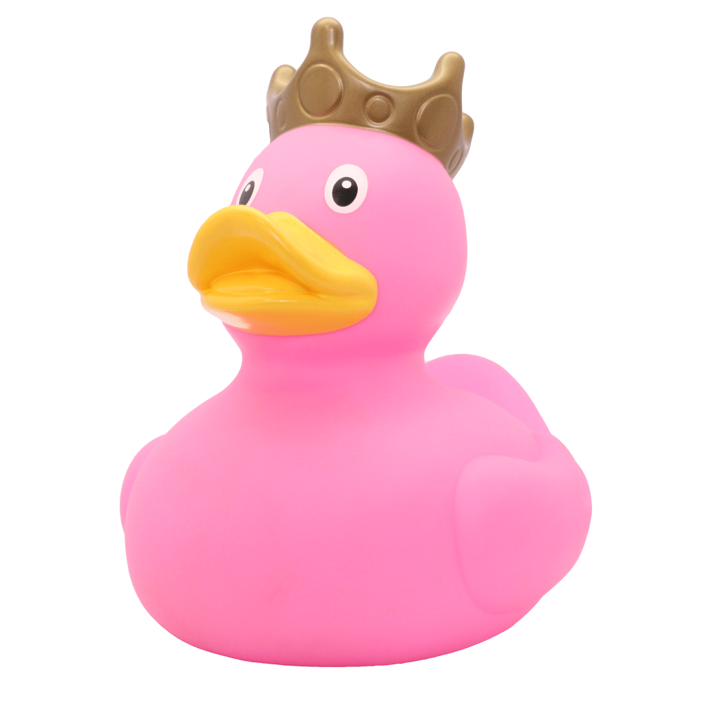 XXL Pink Duck with Crown - Antony Nunn Agencies